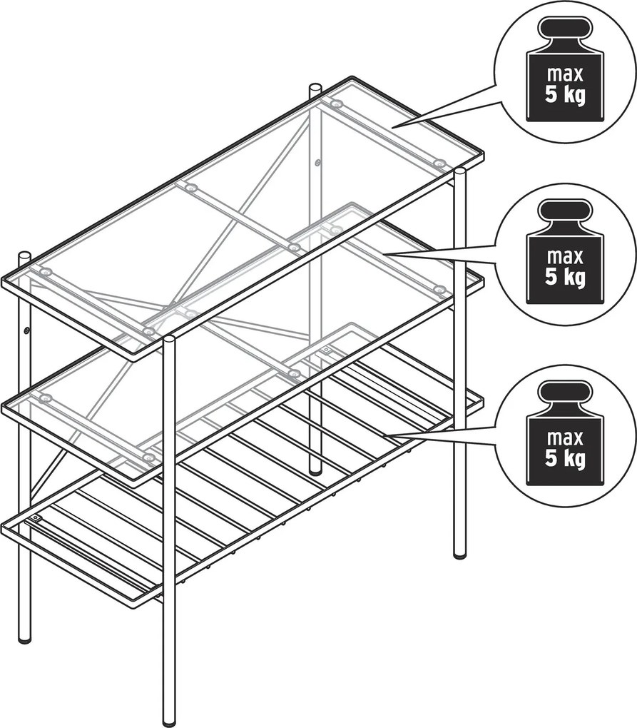 Tchibo - Konzolový stolek, šířka cca 90 cm