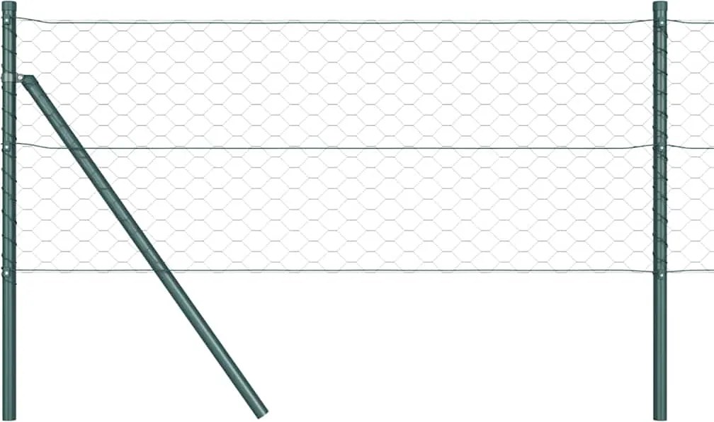 Hexagonální kotvení plotu 50 x 0,6 m Ocel potažená PVC Šedá 3352844