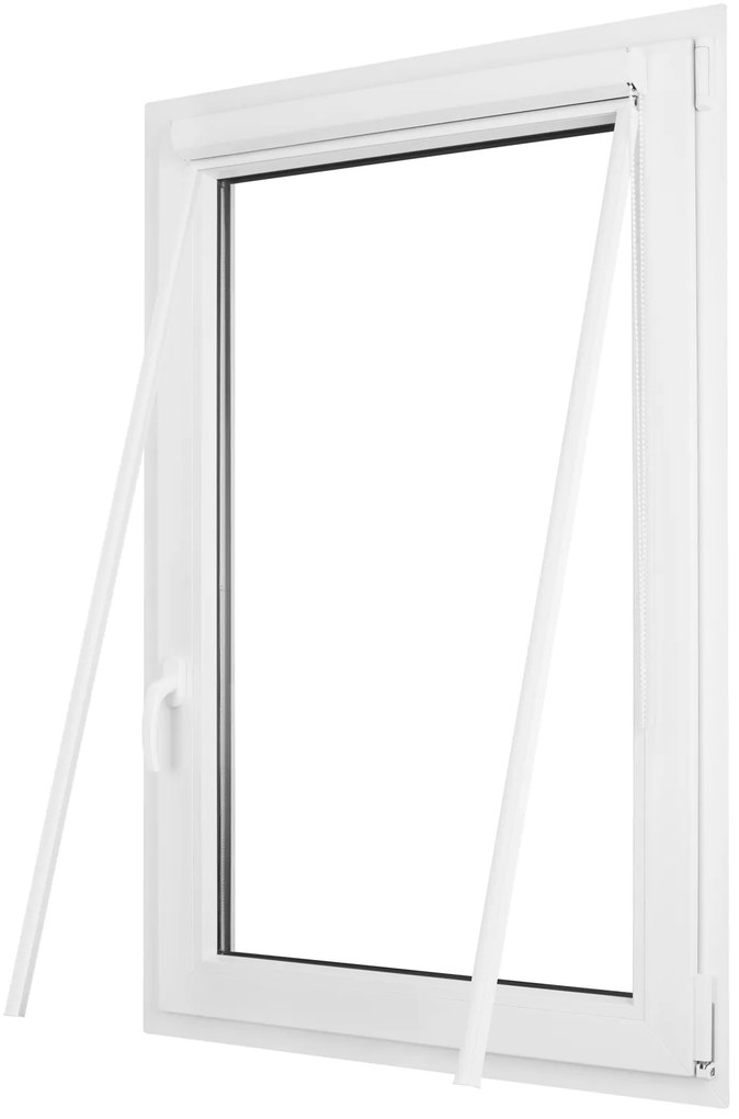 Dekodum Termoizolační roleta v bílé kazetě, barva látky Black Silver Šířka (cm): 48, Výška (cm): Standardní (do 150 cm), Strana mechanismu: Levá