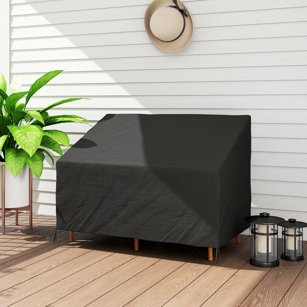 Outsunny kryt na 2-místnou lavici z oxfordské tkaniny 600D s vodoodpudivou úpravou pro terasu 140x84x56/94 cm