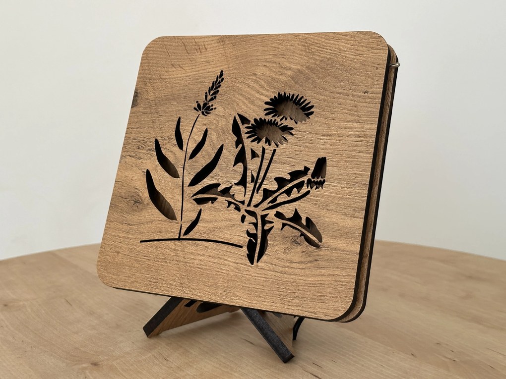 Li-Go "Pampeliška" lampa 19x19cm provedení povrchu: dub světlý