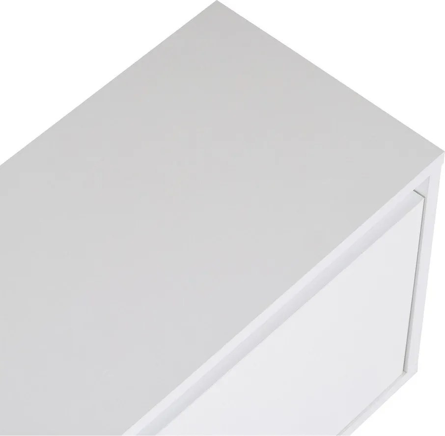 Bílý TV stolek 160x42x30 cm Sentinel – Kalune Design
