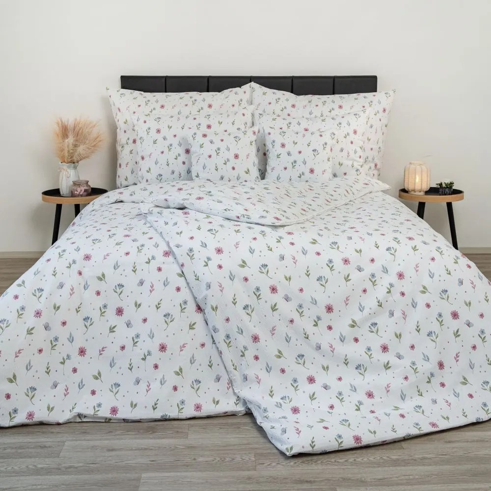Kvalitex Ložní krepové povlečení Letní louka 1x 240/200, 2x 70/90cm