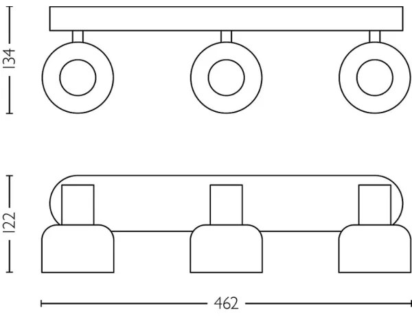 Philips - Bodové svítidlo SLEET 3xE14/25W/230V