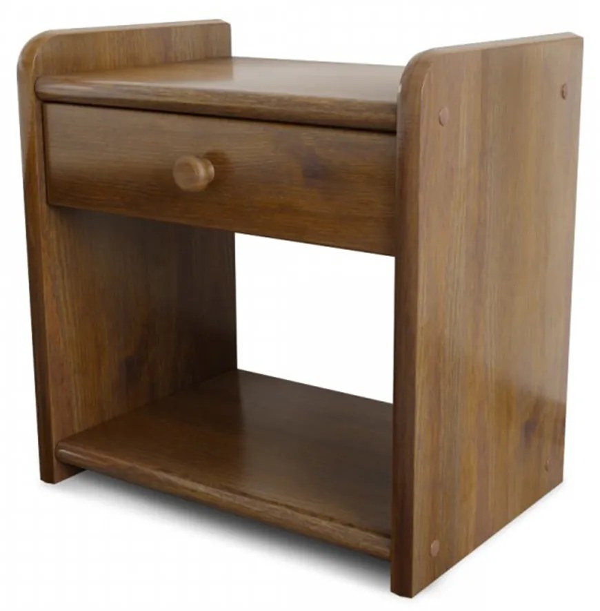 DRW Noční stolek z masivního dřeva VILMA Lak dřeva: Dub