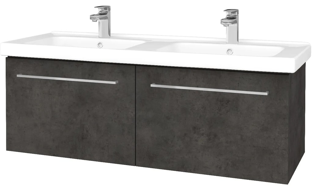 Dřevojas Koupelnová skříň BIG INN SZZ2 125 Varianta: N03 Graphite / Úchytka T01 / N03 Graphite