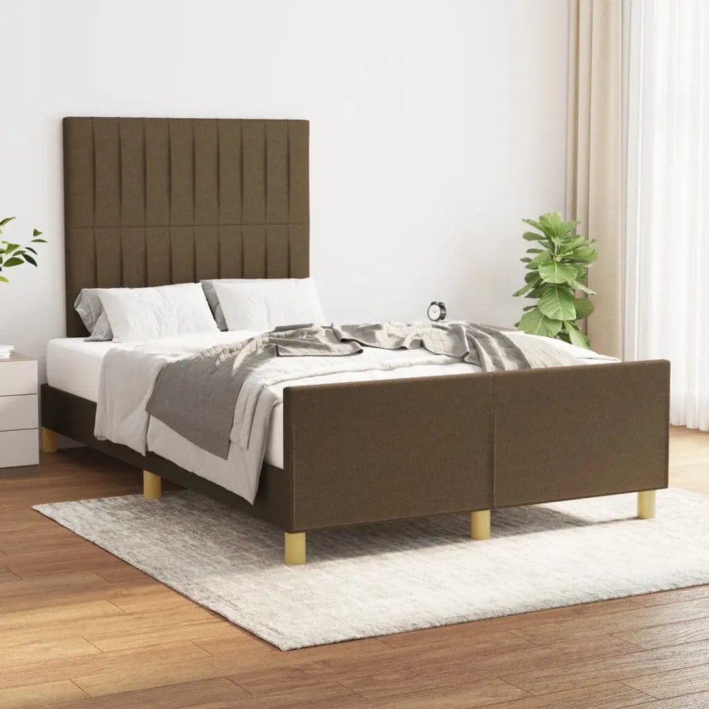 Rám postele bez matrací tmavě šedá 120x190 cm textil 3270530