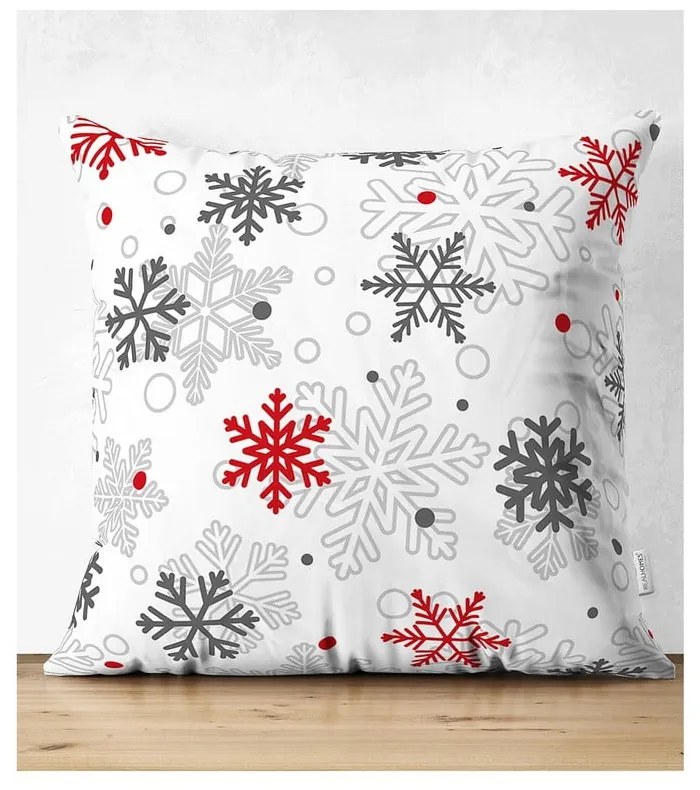 Sada 4 vánočních povlaků na polštář a běhounu na stůl Minimalist Cushion Covers Red Christmas