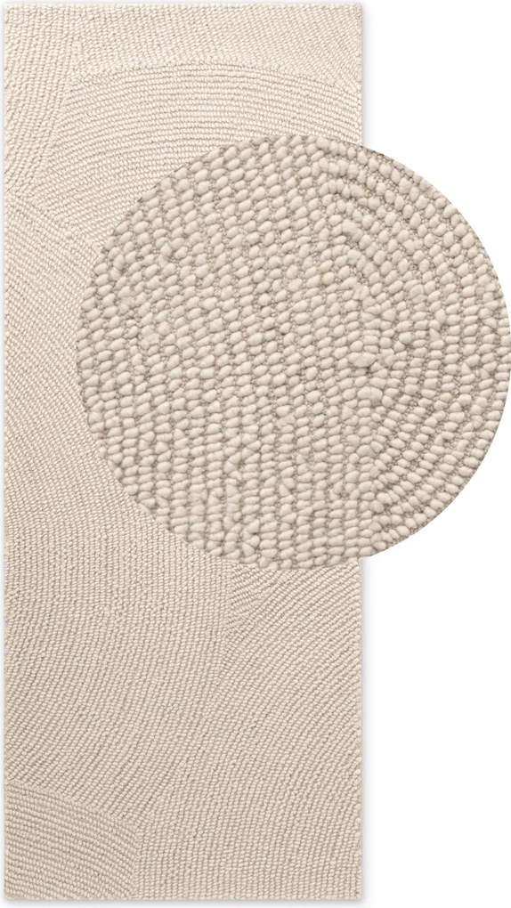 Hanse Home, Běhoun Calmio 106220 Natural White, 80x200, bílá, ložnice