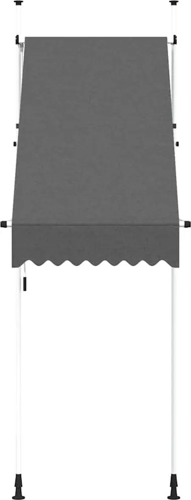 Ručně zatahovací markýza 100 cm antracitová 145832