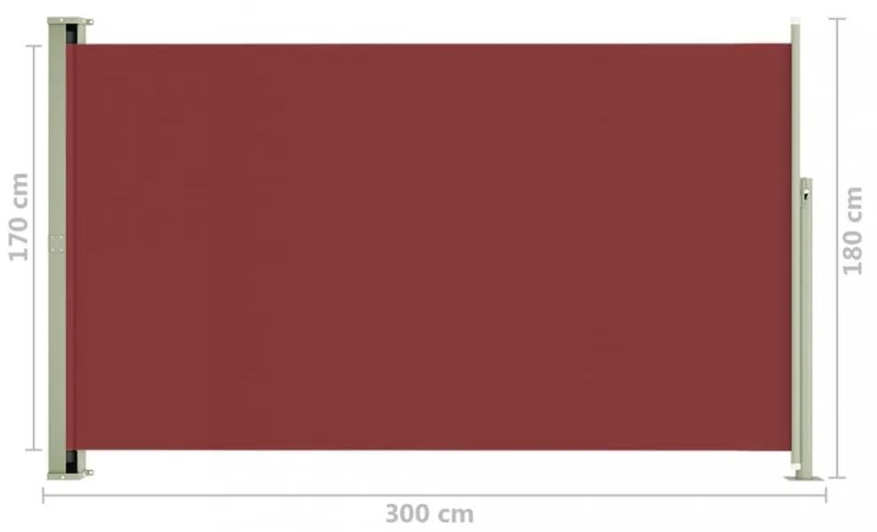 Zatahovací boční markýza 180x300 cm Dekorhome Hnědá