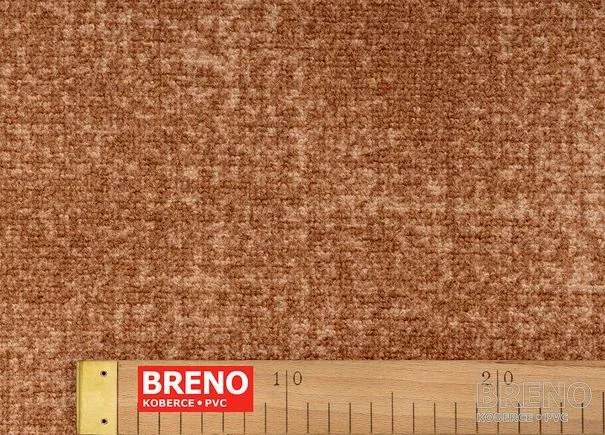 Breno Metrážový koberec VERIS 84 oranžový, šíře 400 cm, Oranžová