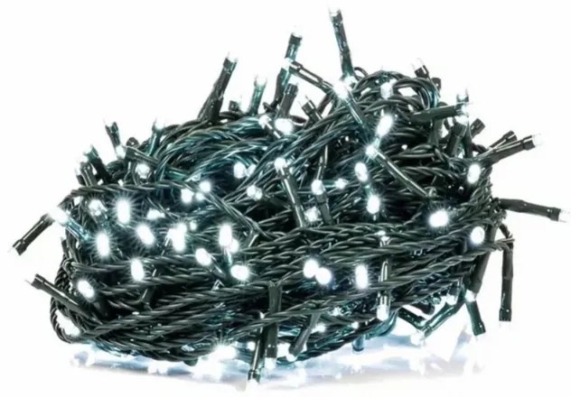 SOLIGHT LED vánoční řetěz, 3m, 20 LED, 3 x AA, bílé světlo, zelený kabel
