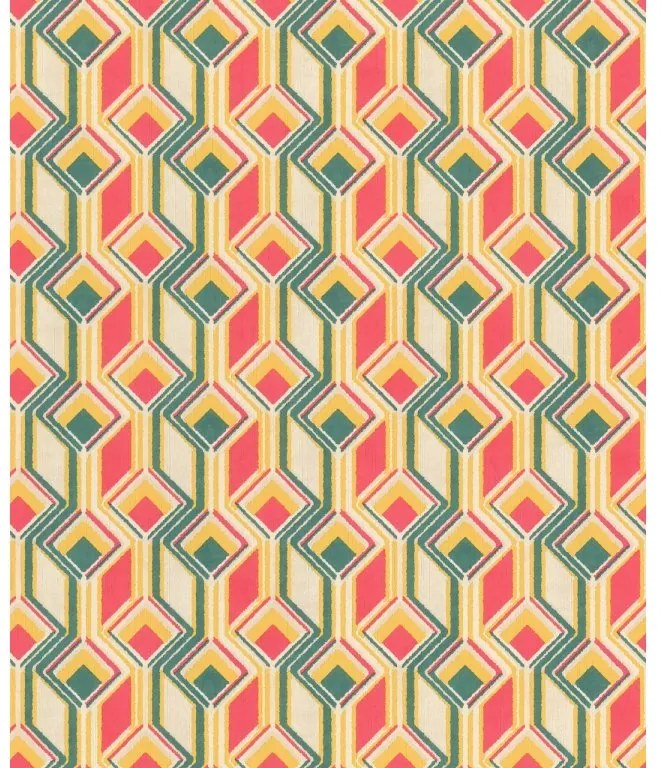 Vliesová tapeta barevná - geometrická, retro 746549 / Tapety na zeď Indian style (0,53 x 10,05 m) Rasch