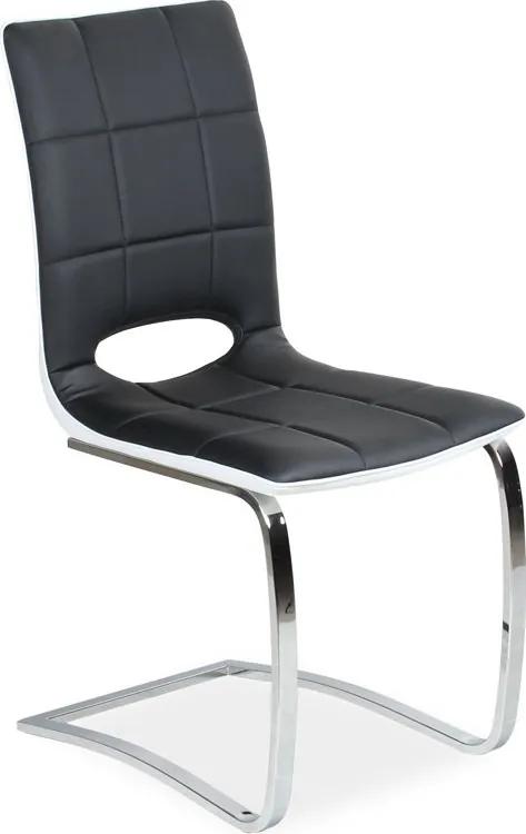 Casarredo Jídelní čalouněná židle H-431 černá/bílá