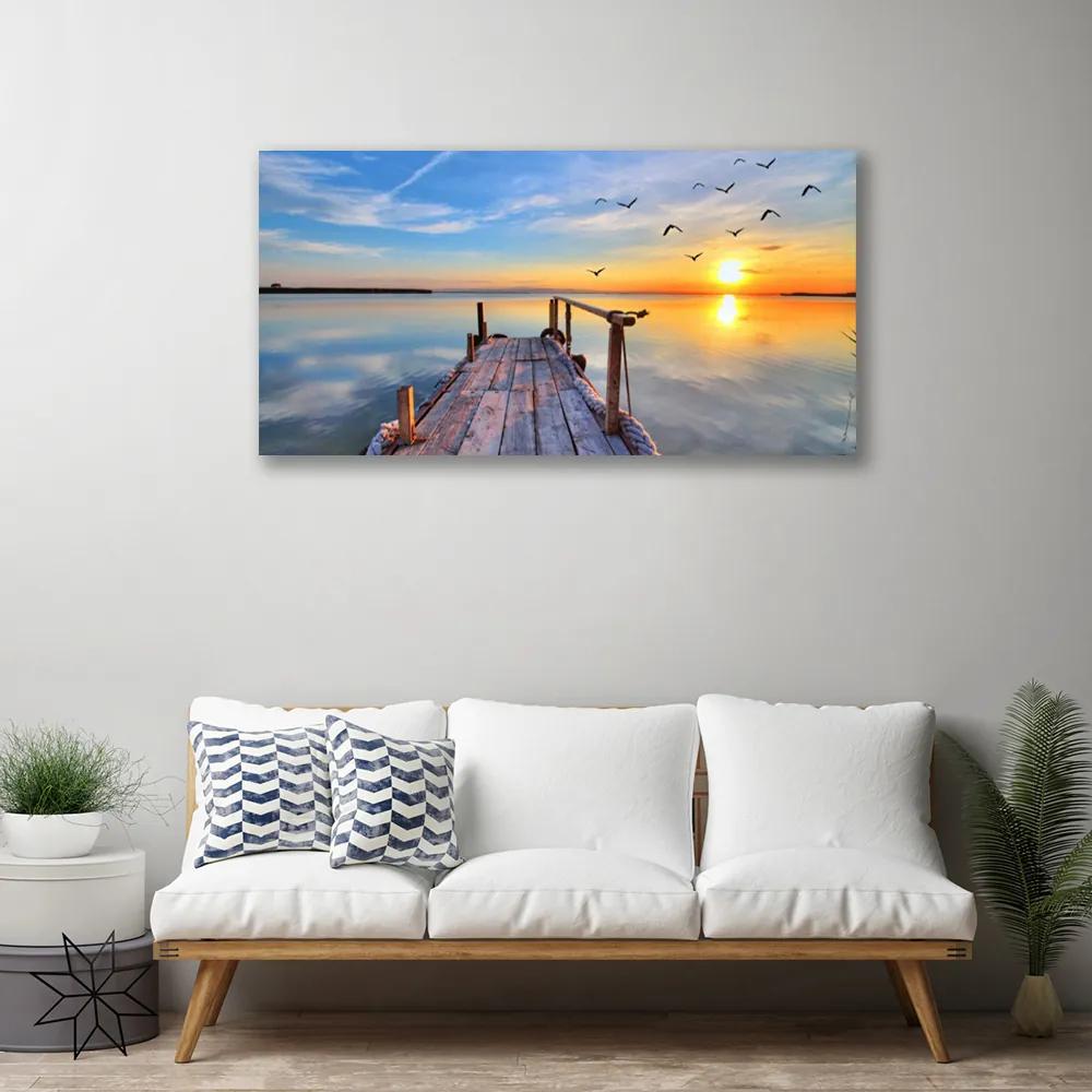 Obraz na plátně Moře Most Architektura 125x50 cm