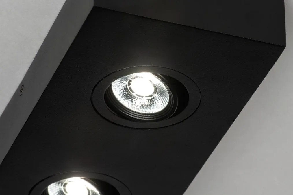 Stropní LED svítidlo Spot Quality Quadra 2 Black