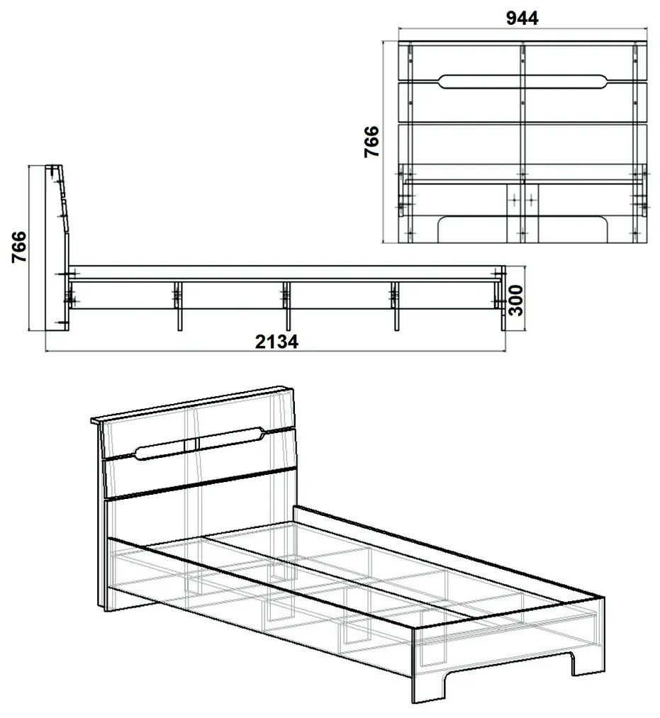 Vomaks Postel STYL-90 ořech