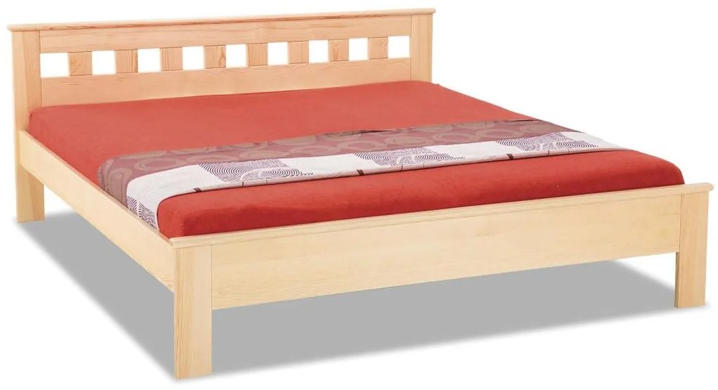 Krajča Manželská postel z masivu Viola 160x200 cm Povrchová úprava: Bezbarvý olej OSMO, Druh dřeva: Smrk