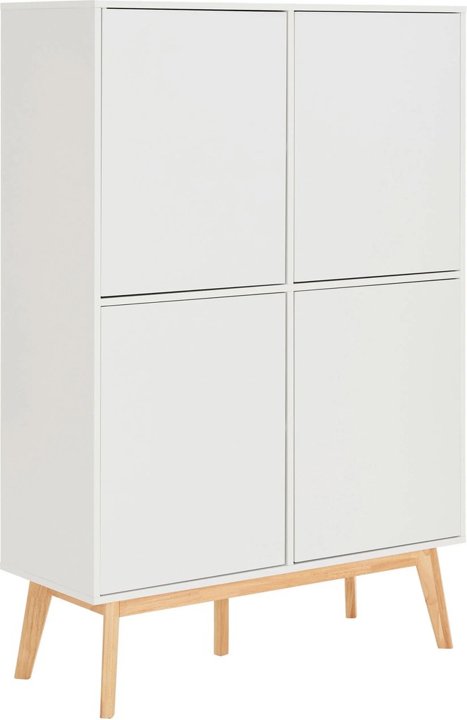 XXXLutz VYSOKÁ KOMODA, kaučukové dřevo, bílá, 100/149/40 cm MID.YOU - Šatní skříně - 001635004301