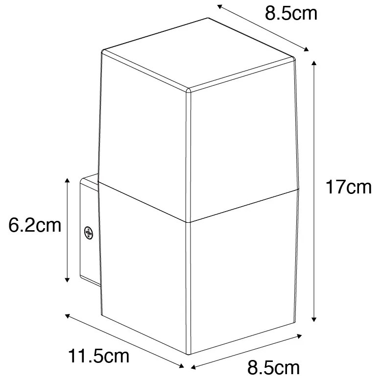Chytrá venkovní nástěnná lampa rezavě hnědá IP44 vč. Wifi P45 - Dánsko
