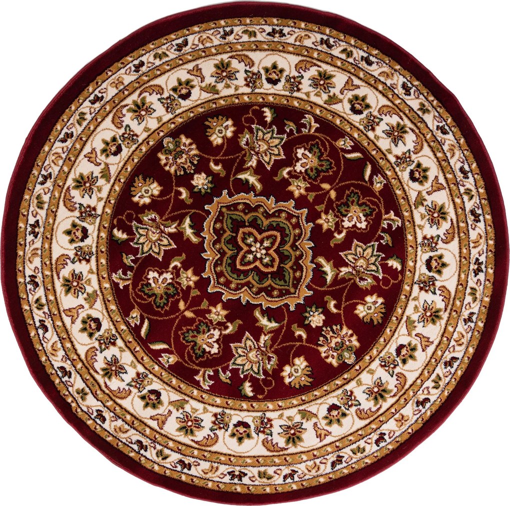Flair Rugs, Kusový koberec Sincerity Royale Sherborne Red kruh, 133x133 (průměr) kruh, červená, kancelář
