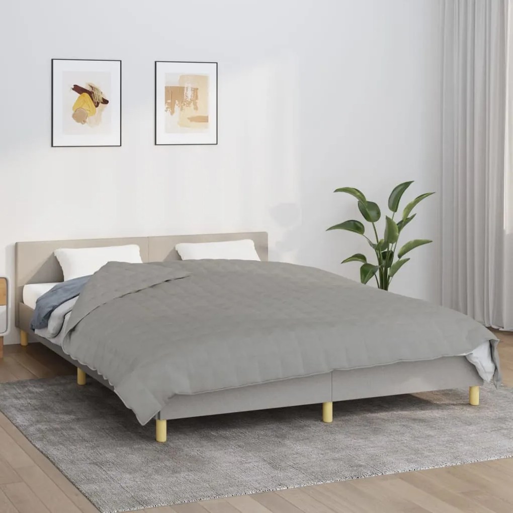 Zátěžová deka šedá 200 x 220 cm 13 kg textil 3154787