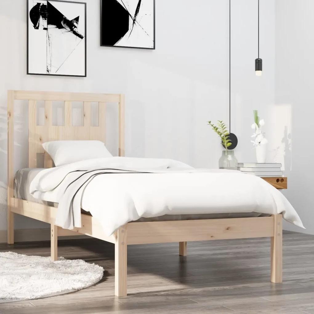 vidaXL Rám postele masivní dřevo 75 x 190 cm Small Single [3104027] Barva: Černá