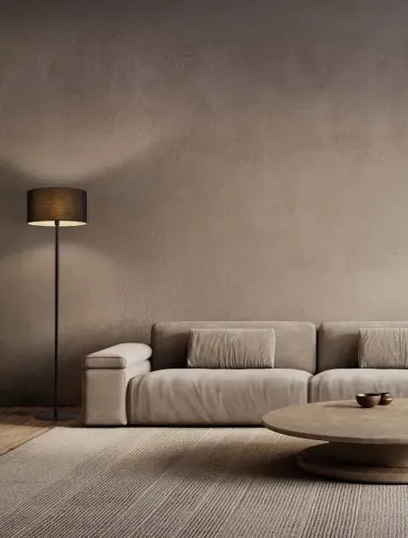 LED černá stojací lampa Sibnia