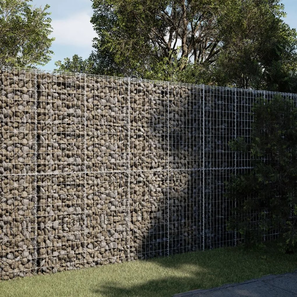 Gabionový koš s víkem 250 x 100 x 200 cm pozinkované železo 3295228