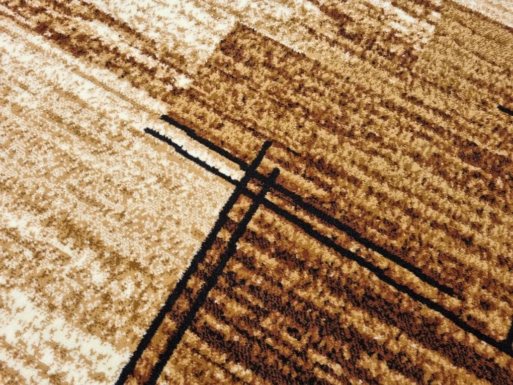 Kusový koberec 120x170 cm LUKEN obdélníkový - béžový / hnědý