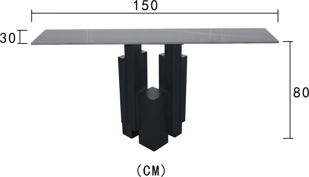 Konzolový stůl Modig 150 cm černý
