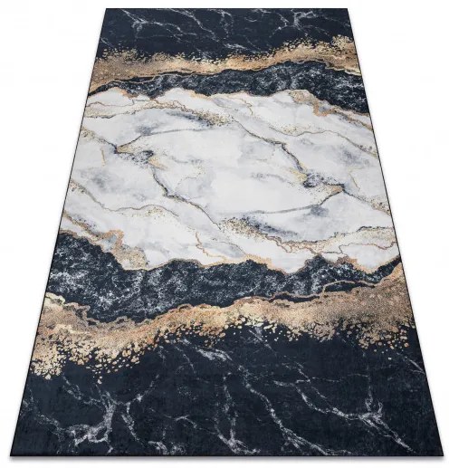 Dywany Łuszczów, Kusový koberec ANDRE Marble 1124, 120x170, černobílá, chodba / předsíň