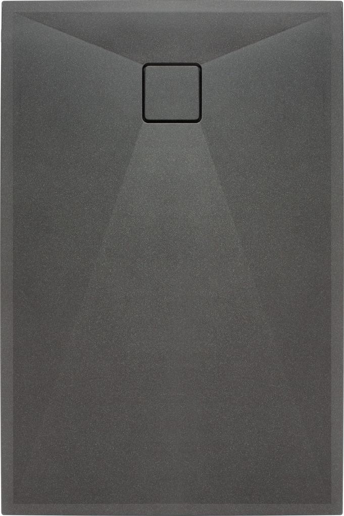 Deante Correo, obdélníková granitová sprchová vanička 100x90x3,5 cm, antracitová-titanium, KQR_T45B