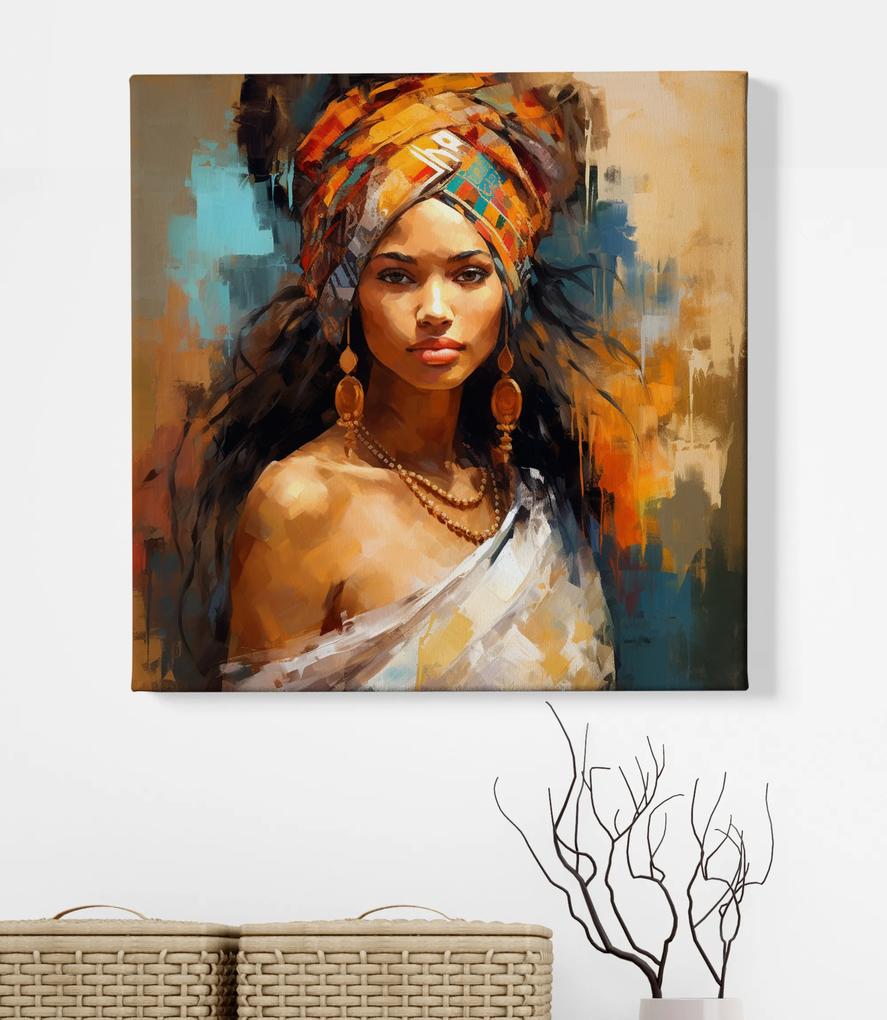 Obraz na plátně - Marocká žena Ngozi FeelHappy.cz Velikost obrazu: 120 x 120 cm