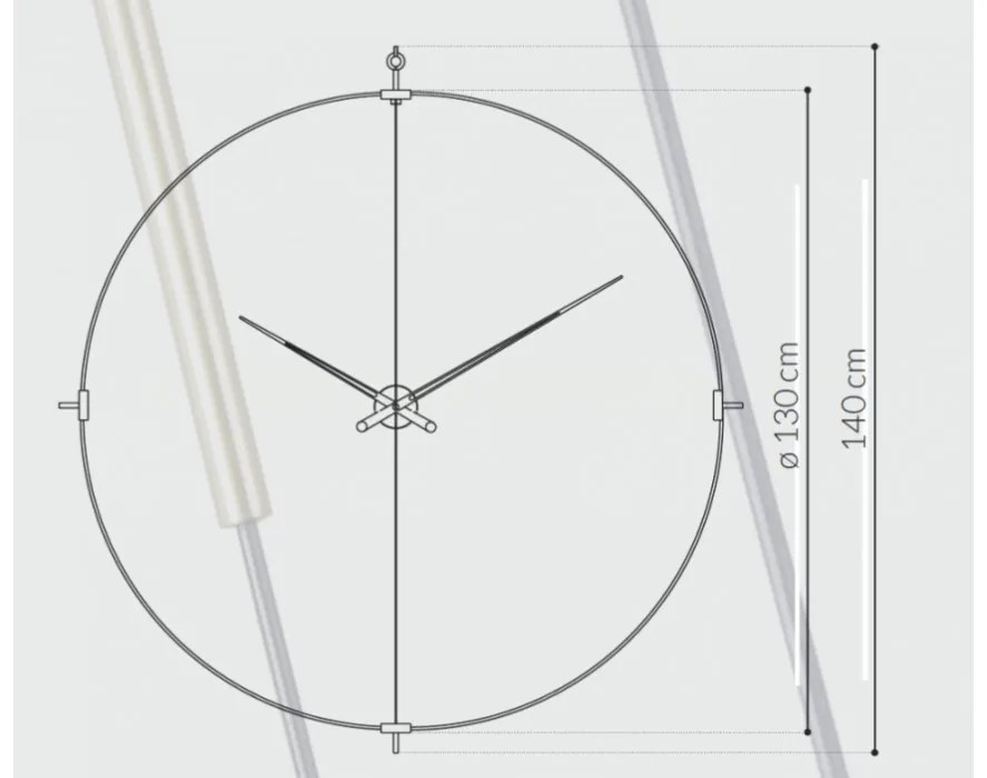 Designové nástěnné hodiny Nomon Delmori G 130cm