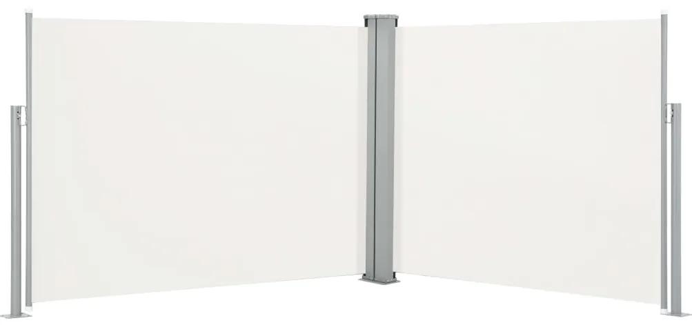 Zatahovací boční markýza / zástěna krémová 140 x 1000 cm,  48485
