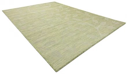 koberec SISAL PATIO 3045 listy ploché tkaní zelená / béžový velikost 194x290 cm | krásné koberce cz