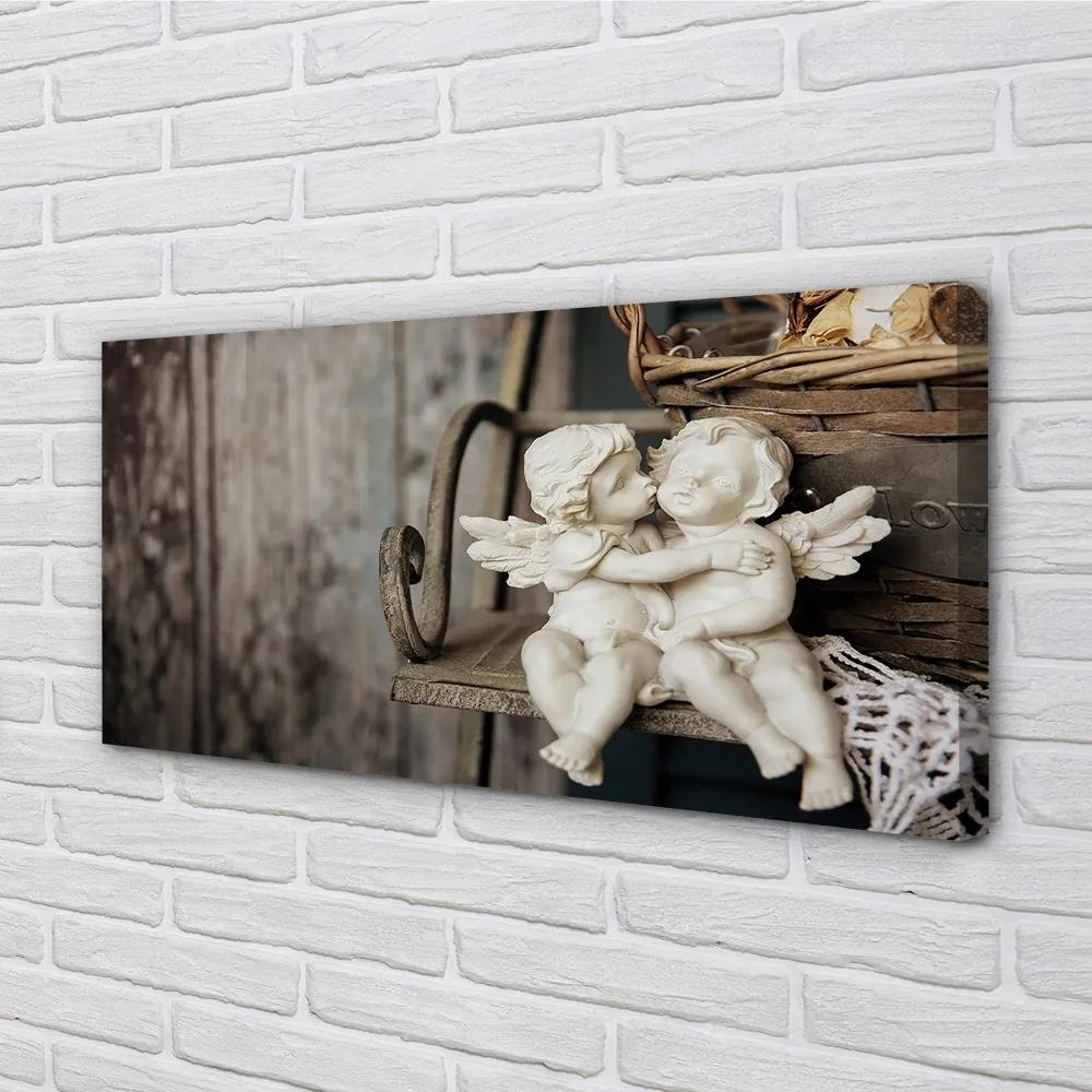 Obrazy na plátně angel líbání 120x60 cm