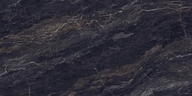 Mexen Sintra Black gres glazovaný rekt. G1, dlaždice podlahová-stěnová 120 x 60 cm, vysoký lesk - TL204-120-060-00