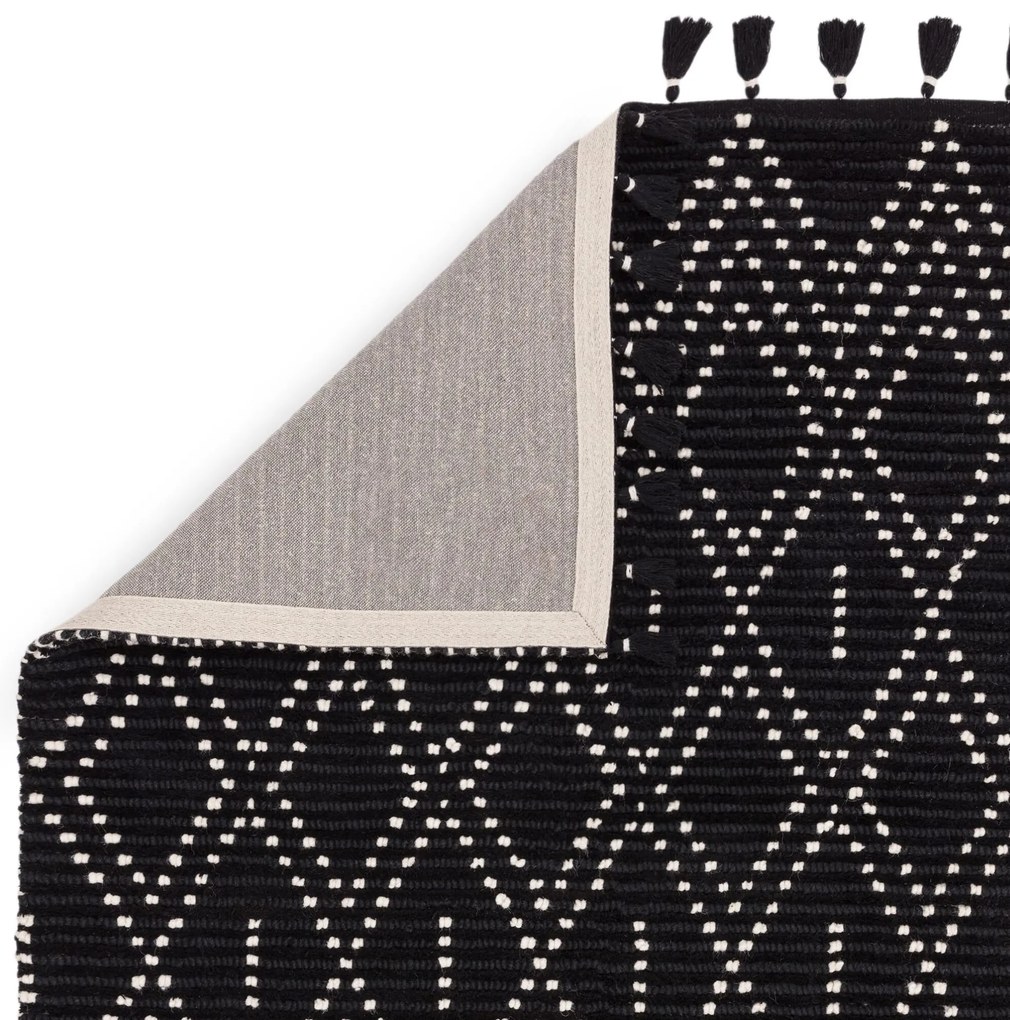 Tribeca Design Kusový koberec Livan Black Cream Diamond Rozměry: 160x230 cm