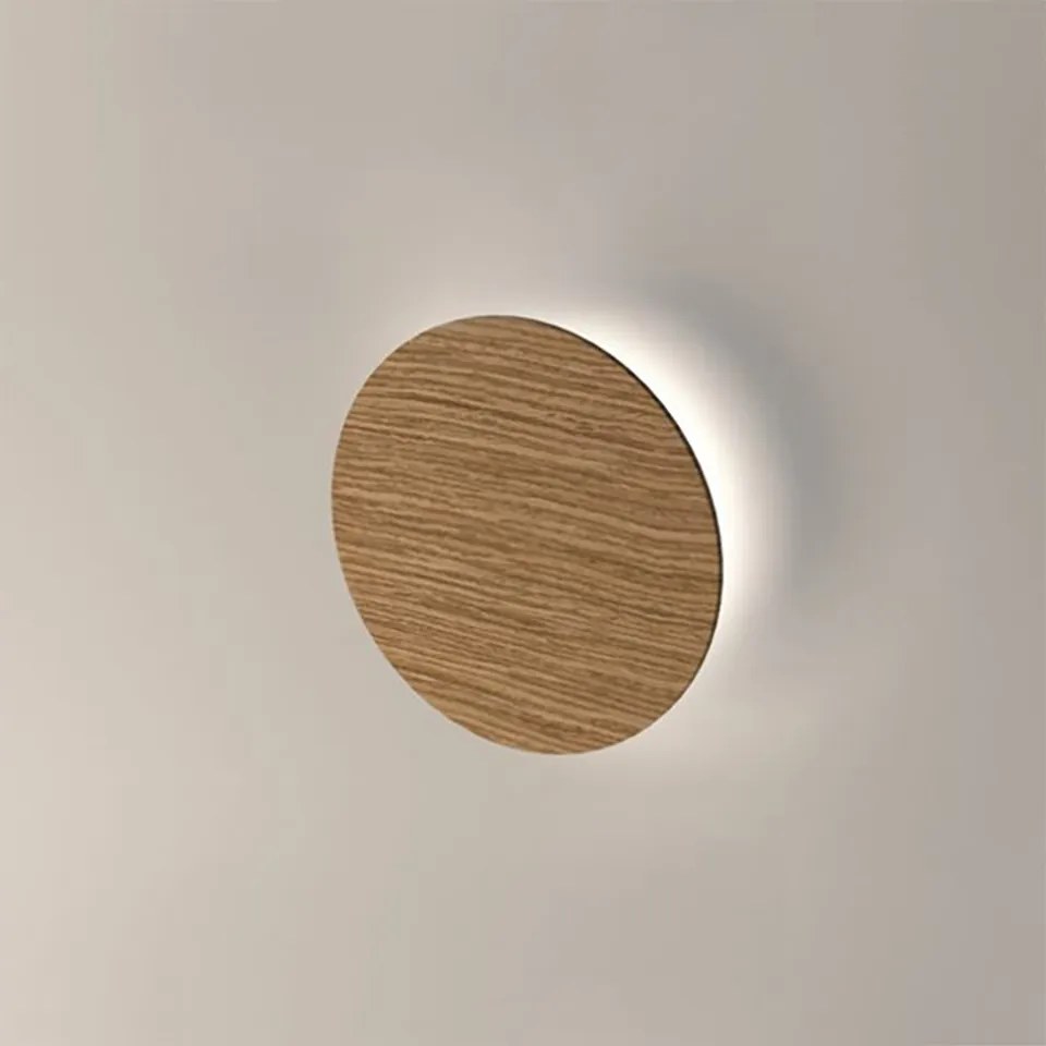 Nástěnné dřevěné svítidlo woodLED Roondy  Nástěnné dřevěné svítidlo Woodled Roondy Dřevodekor: Ořech Americký, Průměr: 280 mm