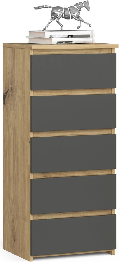 Komoda CL5 dub artisan/grafitová šedá