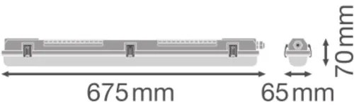 Zářivka LEDVANCE Damp Proof 600mm IP65 G13 pro LED trubici T8