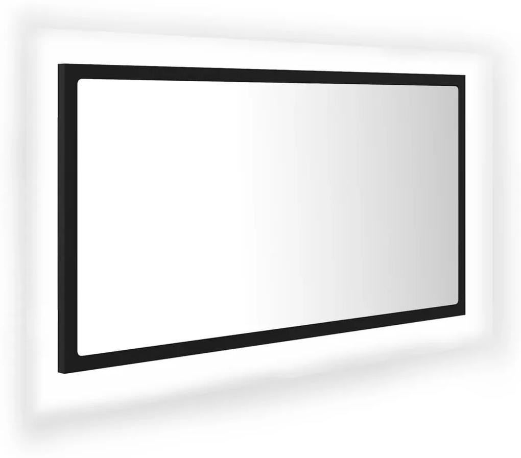 LED koupelnové zrcadlo černé 80 x 8,5 x 37 cm akrylové - Default Title