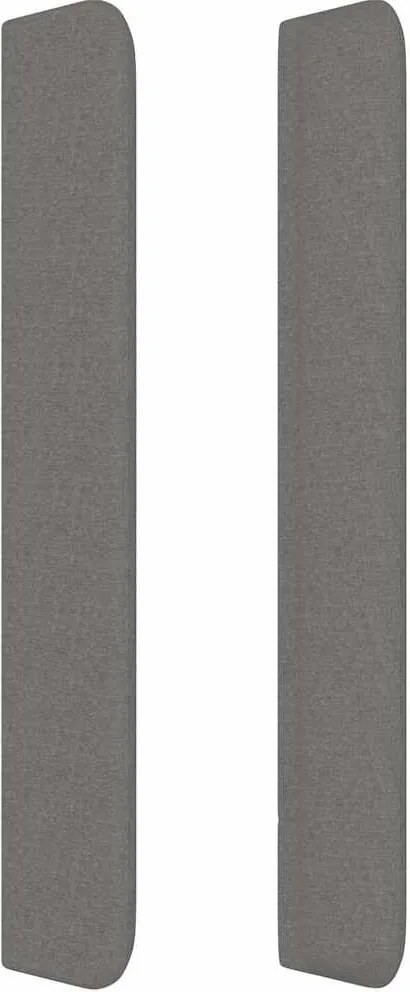 Čelo postele typu ušák tmavě šedé 183x16x118/128 cm textil 3119455