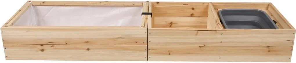 KidLand Pískoviště na balkon 150 x 45 cm přírodní