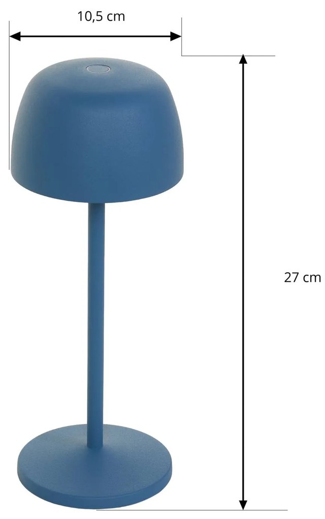Nabíjecí stolní lampa Lindby LED Arietty, modrá