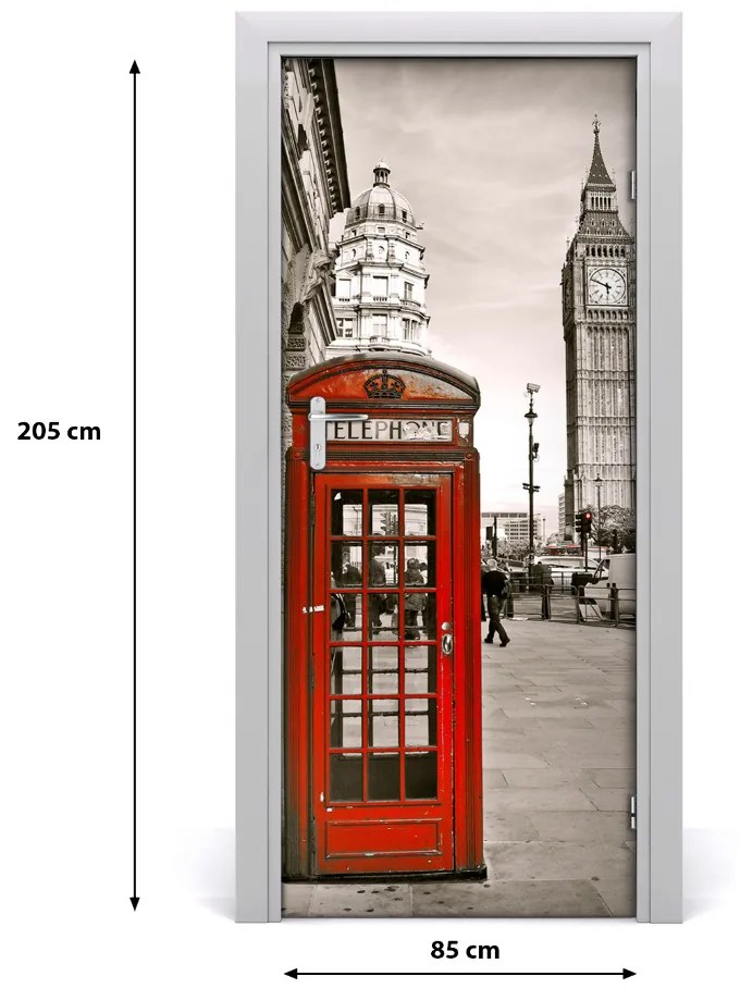 Fototapeta samolepící na dveře Vintage Big Ben 85x205 cm