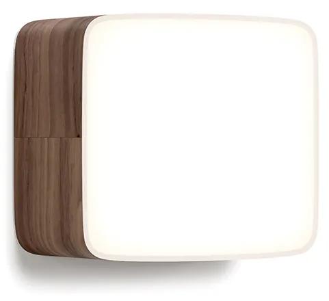 Přisazené dřevěné svítidlo Cube Ceiling / Wall Dekor: Ořech, Teplota chromatičnosti / Stmívání: TW 2700-6500 Kelvinů / Stmívatelné DALI, Varianta: M